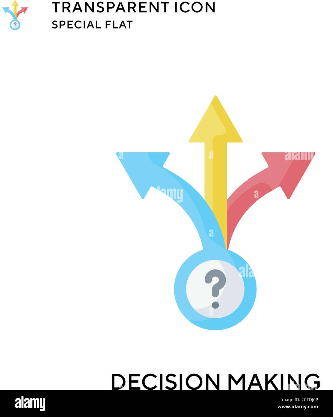 Decision making vector icon. Flat style illustration. EPS 10 vector ...