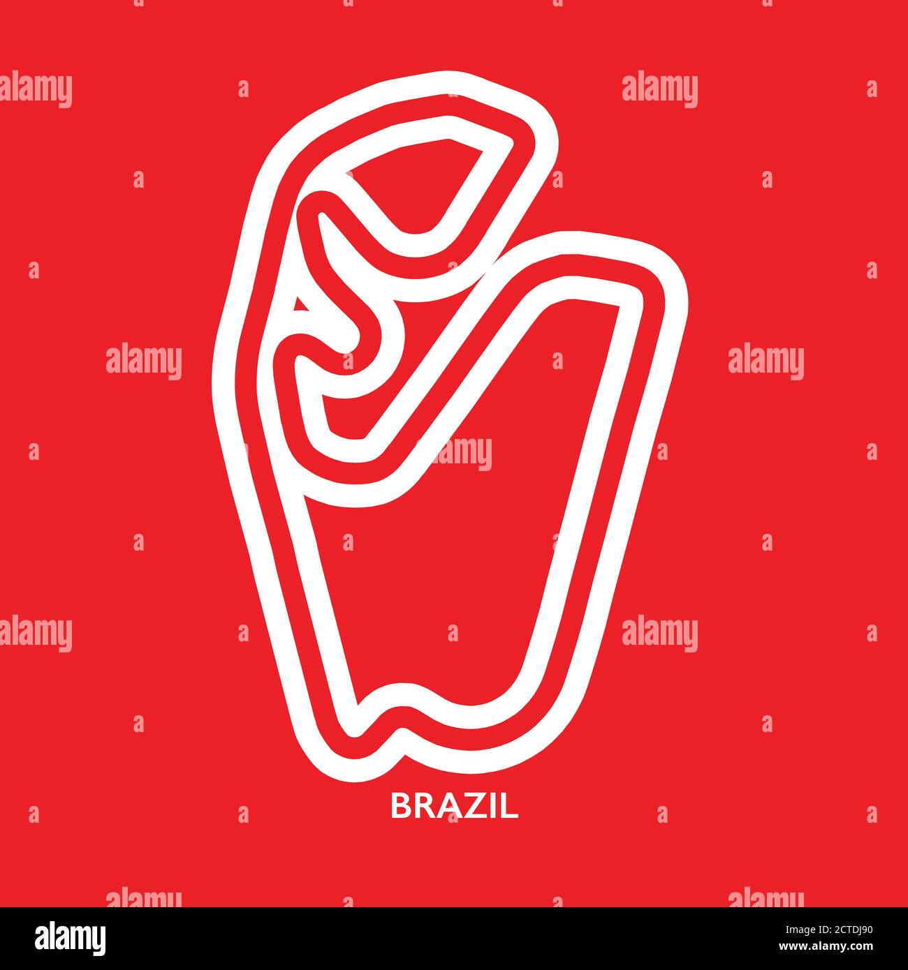 Brazil circuit. Motorsport race track vector map Stock Vector Image ...
