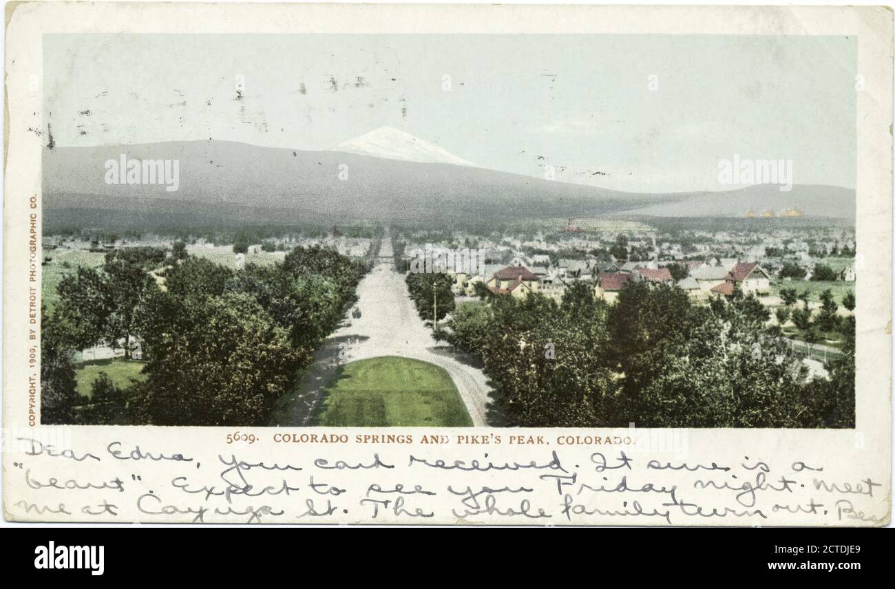 Colorado Springs and Pike's Peak, Colorado, still image, Postcards ...