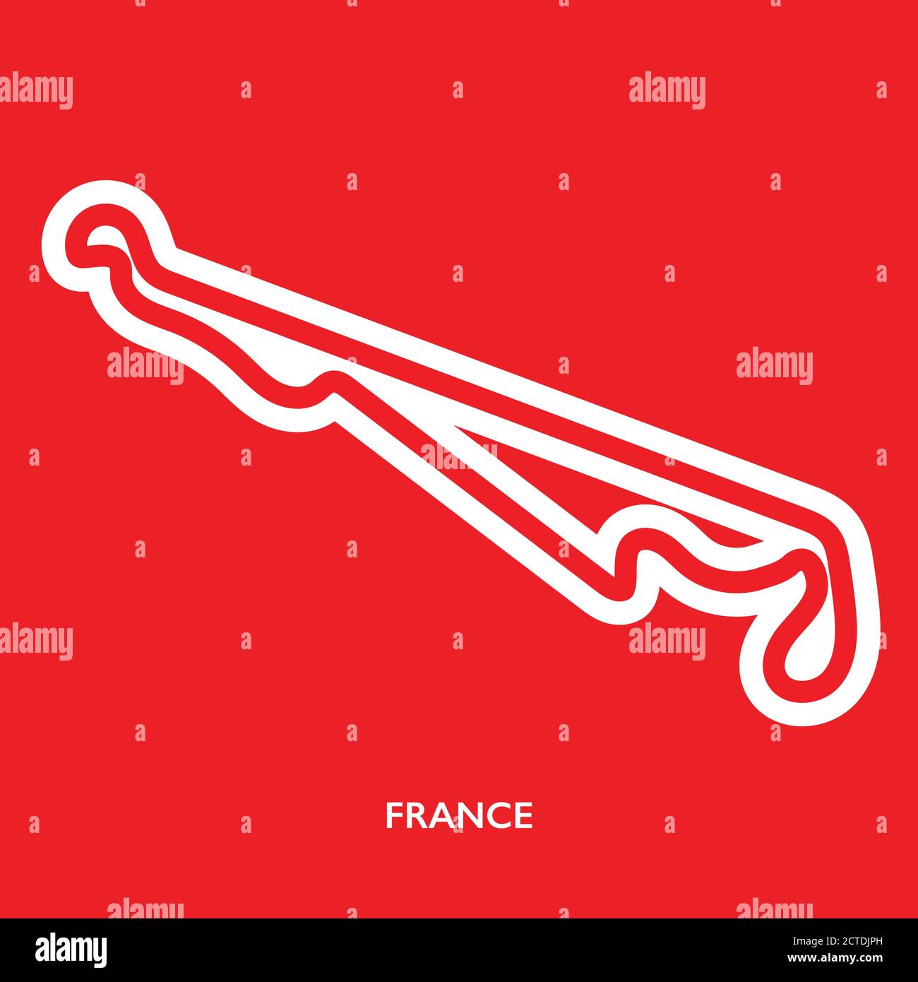 France circuit. Motorsport race track vector map Stock Vector Image ...