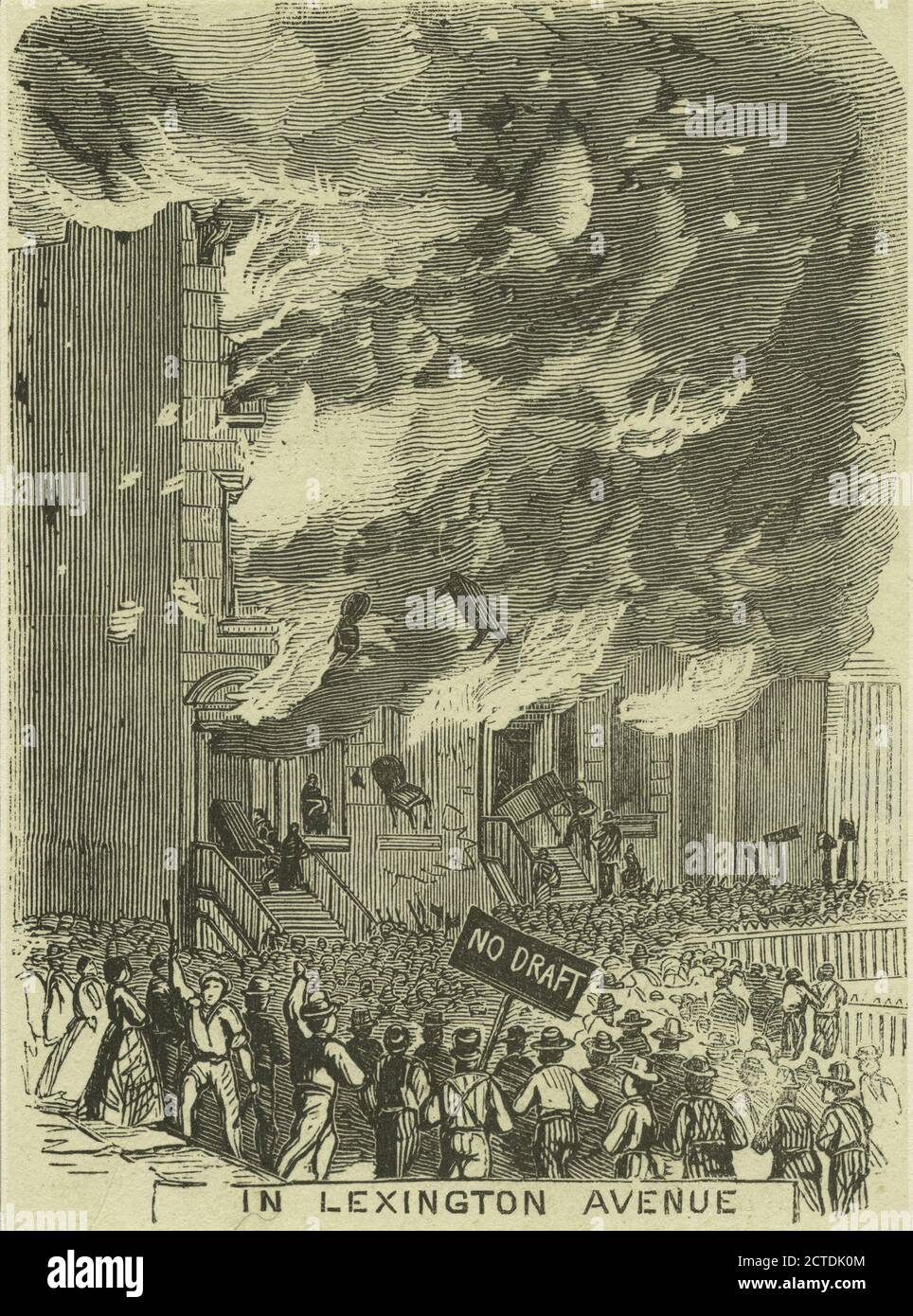 In Lexington Avenue; The riot in New York - The clothing store of ...