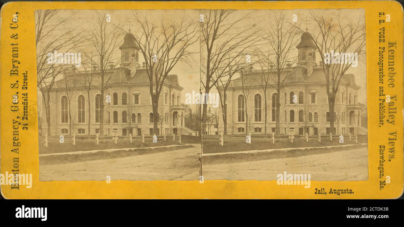 Jail, Augusta., still image, Stereographs, 1850 - 1930, Vose, S. S ...