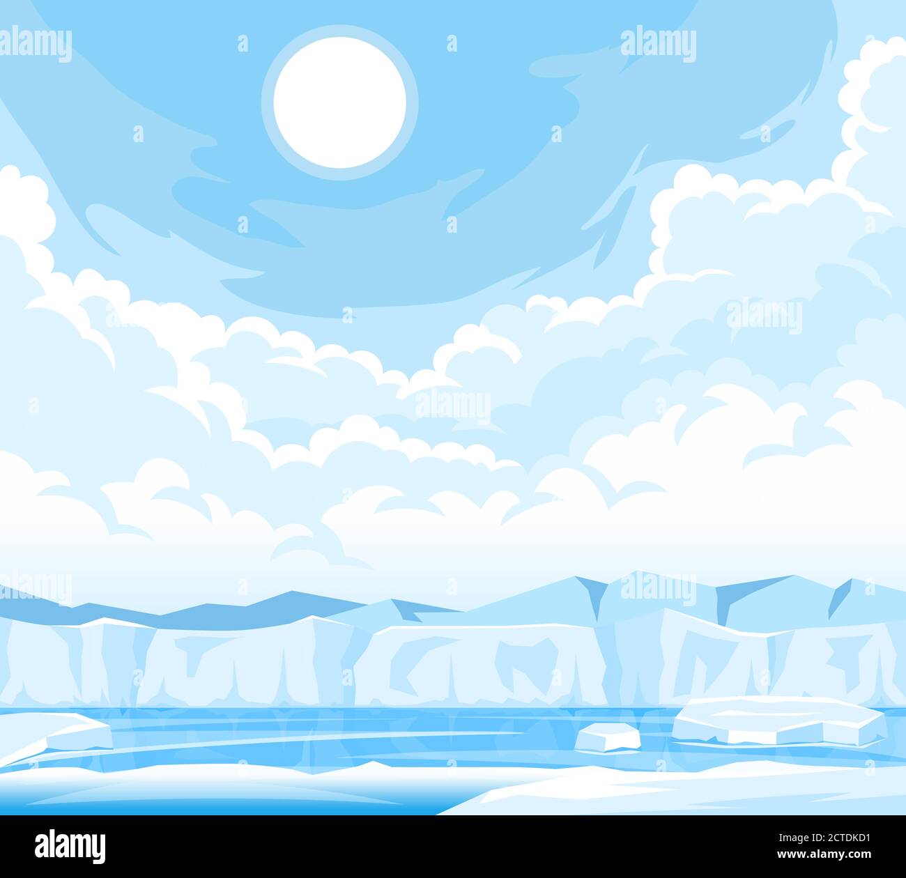 winter arctic ice landscape Stock Vector Image & Art - Alamy
