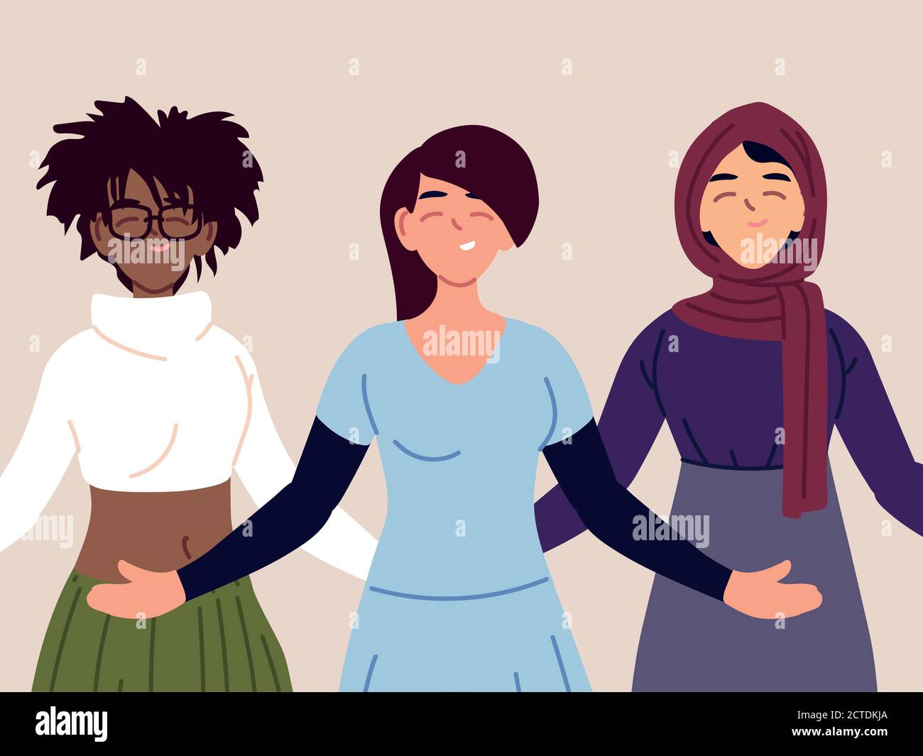 Women presenting clothes Stock Vector Images - Alamy