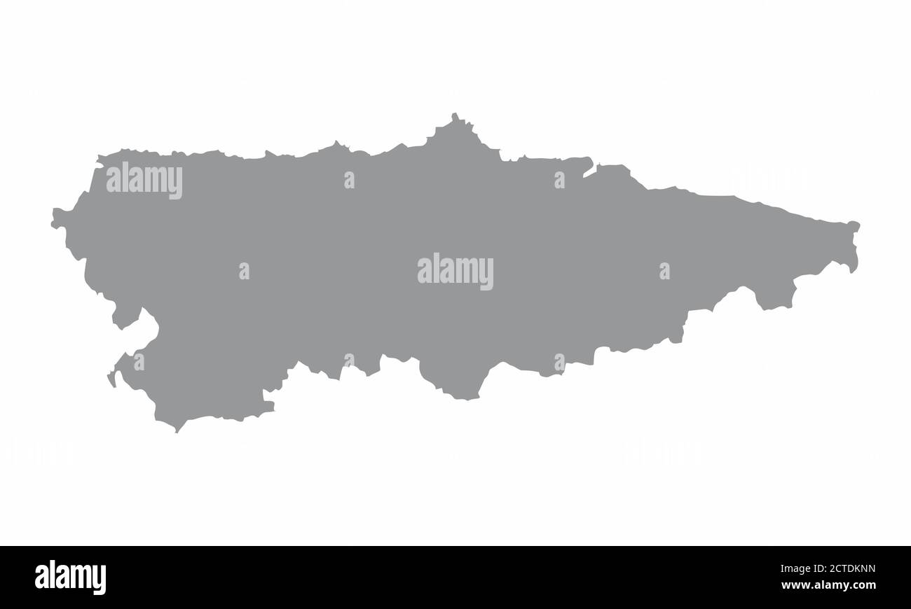 Asturias spain region map outline hi-res stock photography and images - Alamy