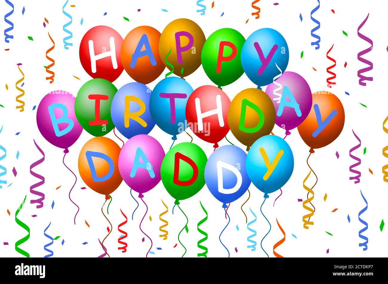 Happy Birthday Daddy Balloons Stock Photo - Alamy