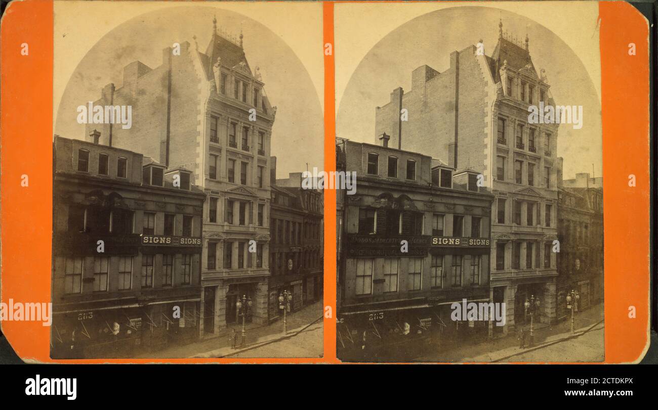 Boston Herald building., still image, Stereographs, 1850 - 1930 Stock ...