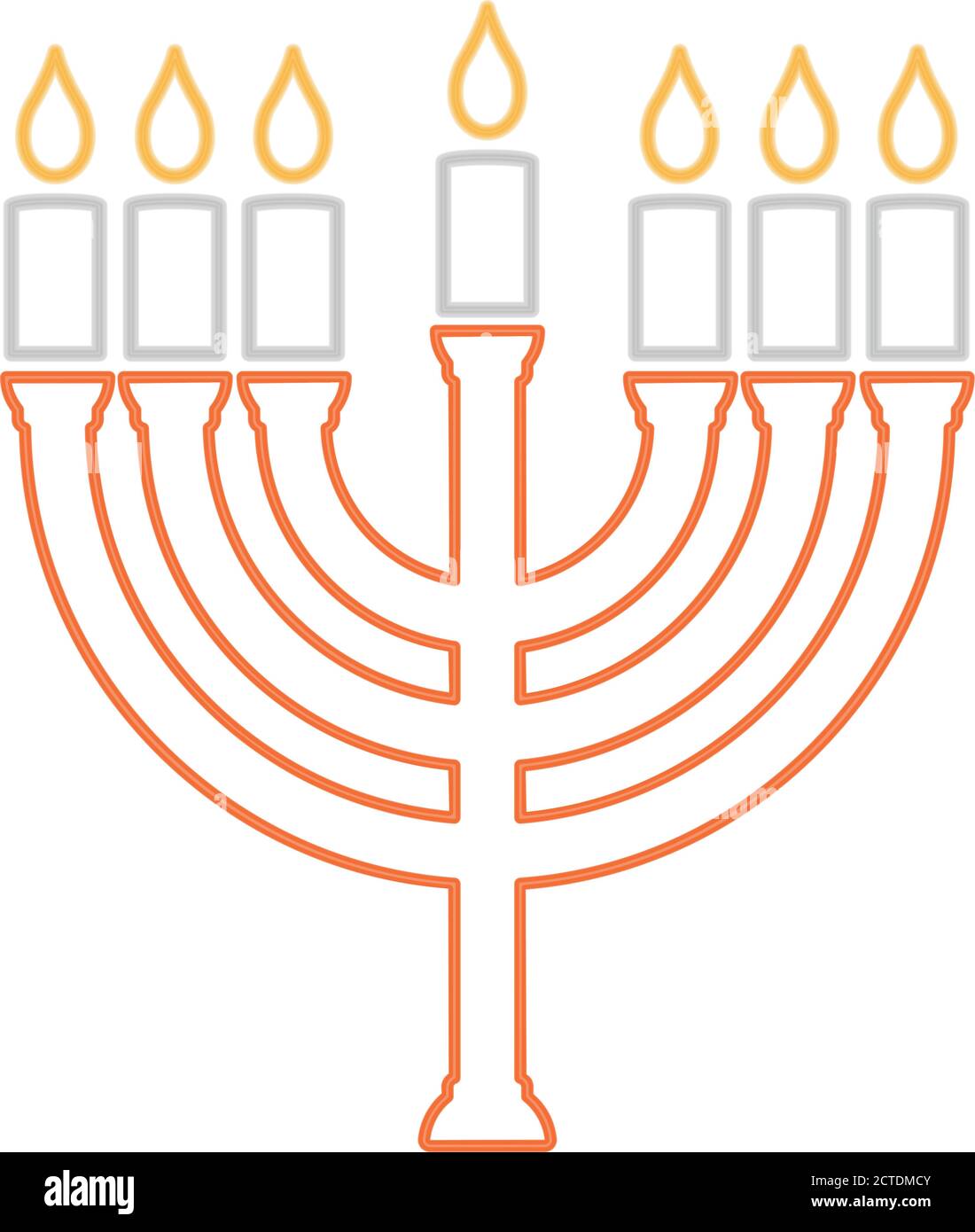 Isolated menorah icon. Cultural and religious symbol - Vector Stock ...