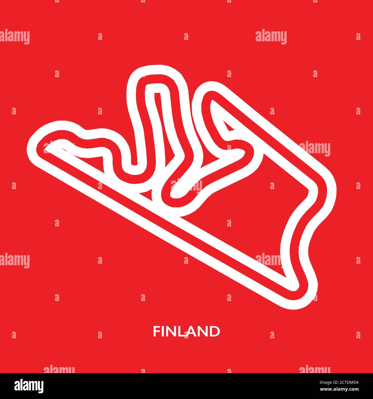 Finland circuit. Motorsport race track vector map Stock Vector Image ...
