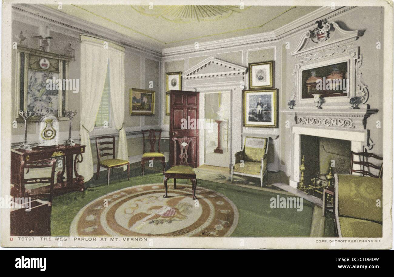 The West Parlor, Mt. Vernon, Va., still image, Postcards, 1898 - 1931 ...