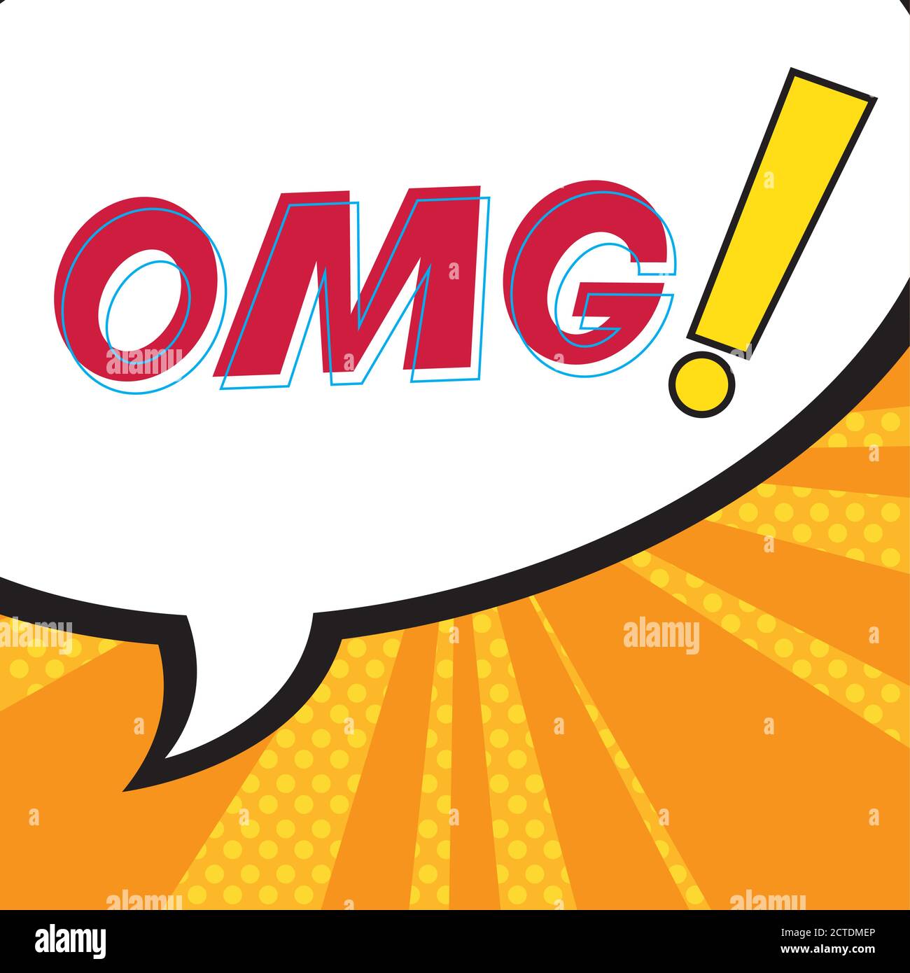 speech bubble with omg label, pop art style vector illustration design Stock Vector Image & Art ...