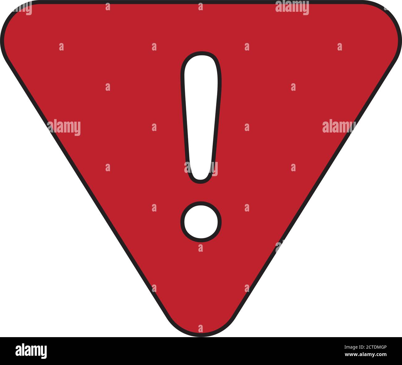 Isolated warning sign icon. Exclamation mark - Vector Stock Vector ...