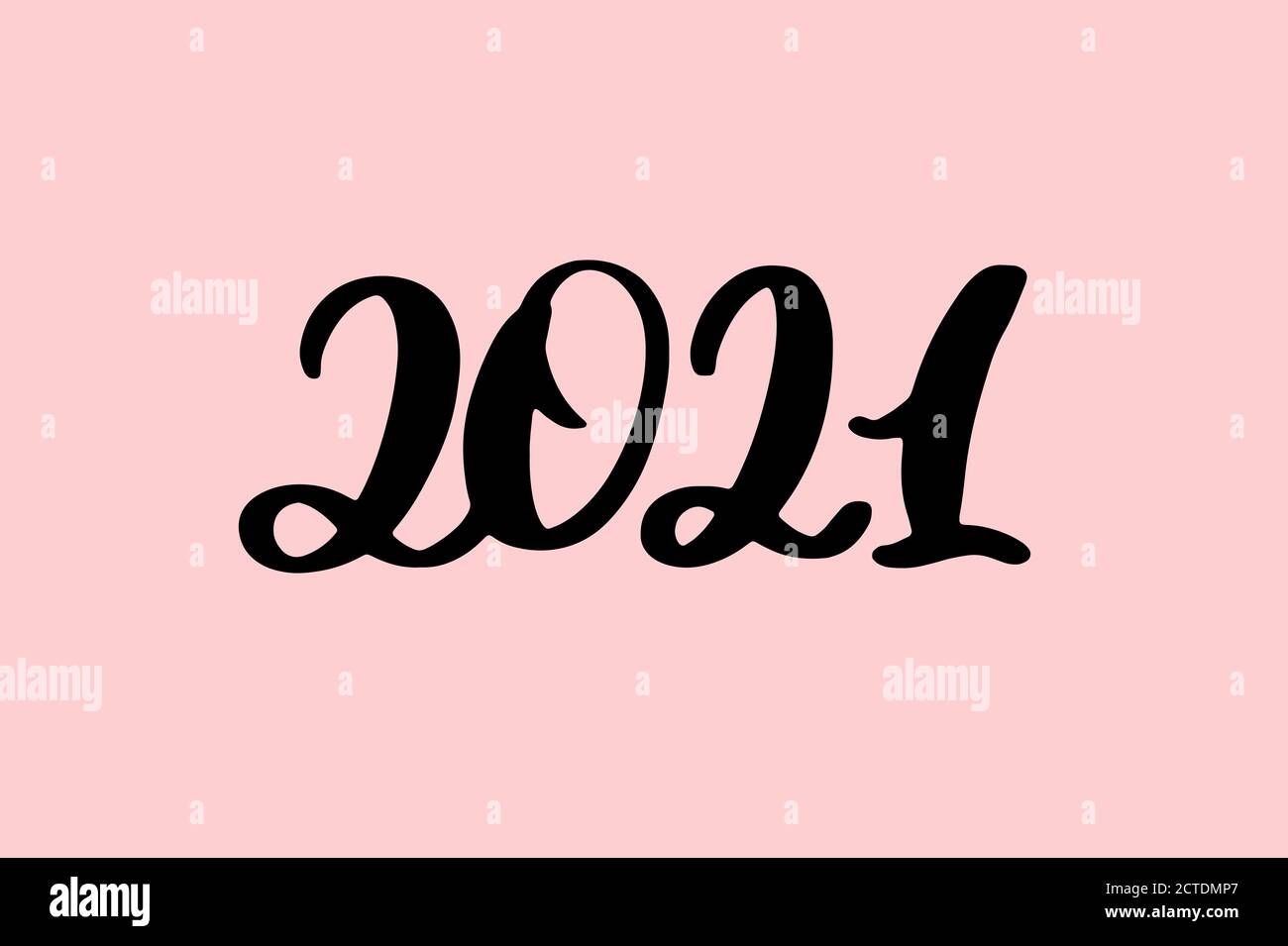 Lettering 2021 drawn by hand. 2021 design vector element Stock Vector ...