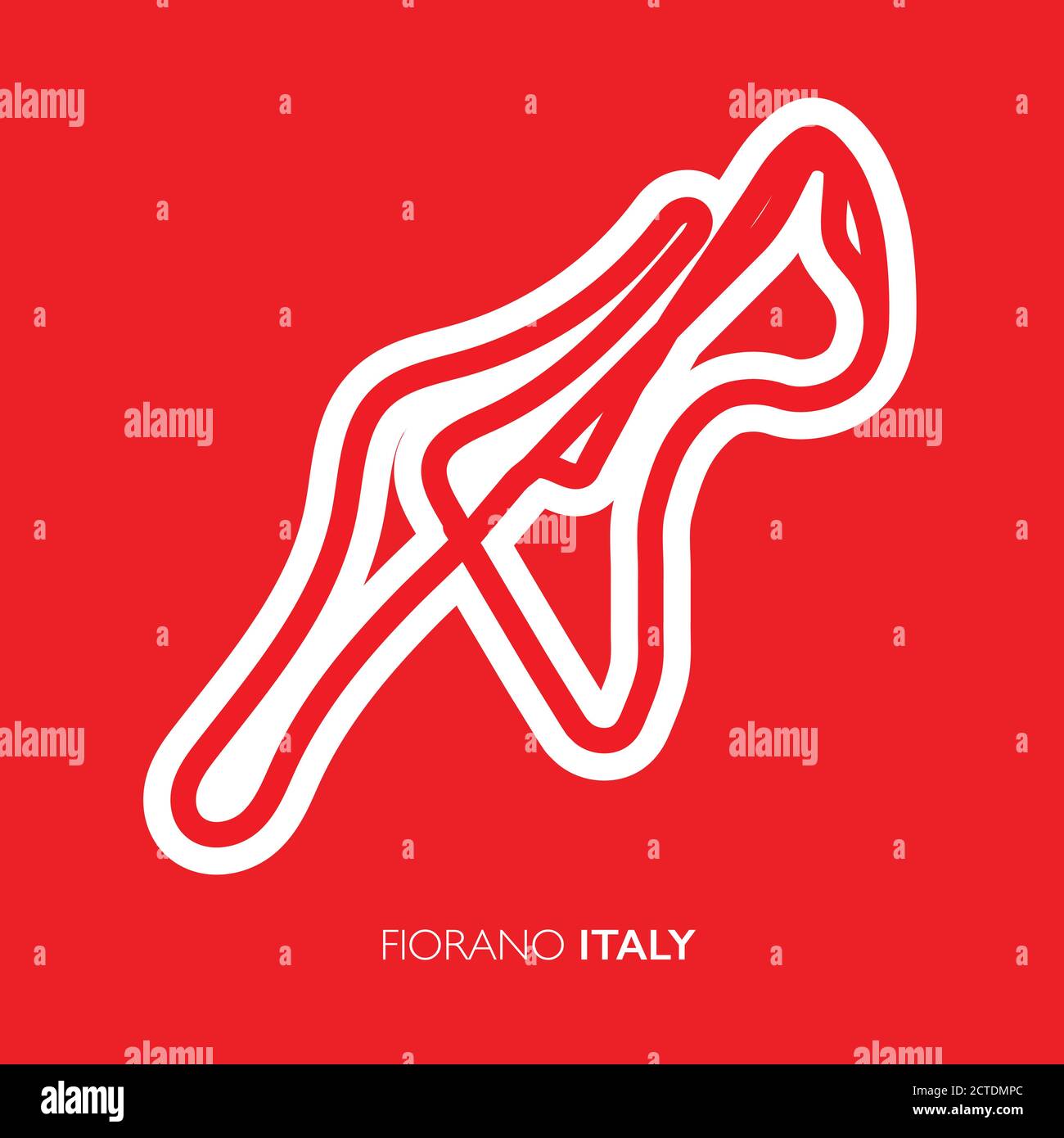 Fiorano circuit, Italy. Motorsport race track vector map Stock Vector ...