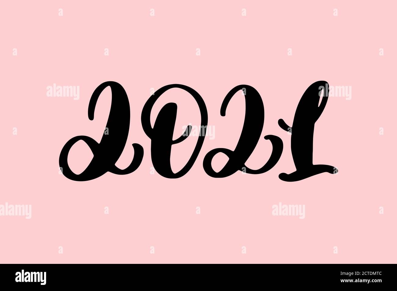 Lettering 2021 drawn by hand. 2021 design vector element Stock Vector ...