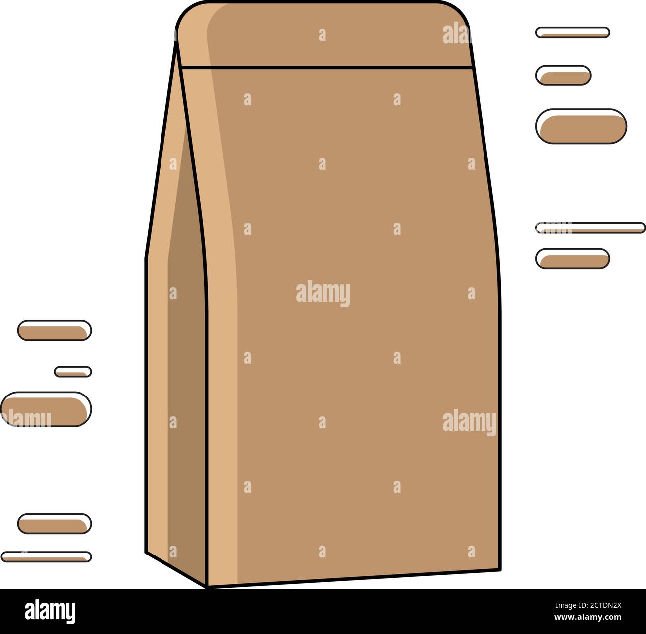 Empty grocery bag icon. Shopping bag icon - Vector Stock Vector Image ...