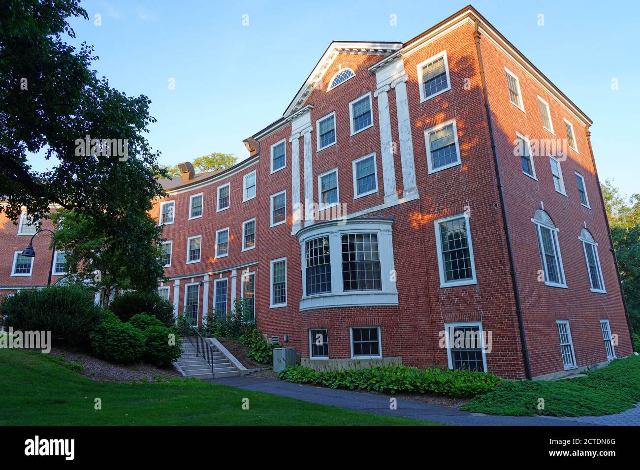 NORTHAMPTON, MA -12 AUG 2020- View of the campus of Smith College, a ...