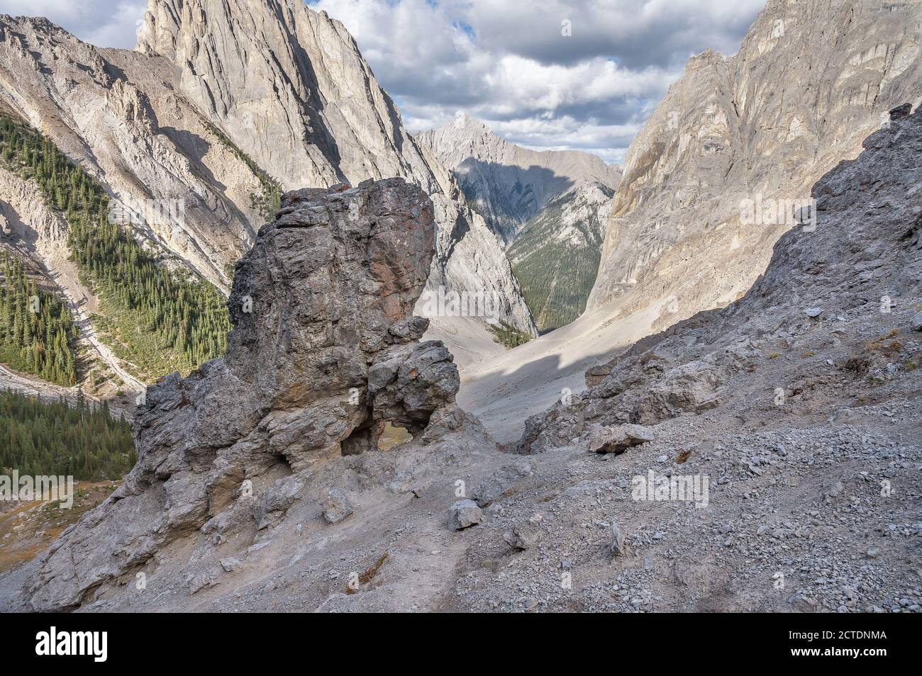 Cory Pass and Gargoyle Valley in Banff National Park, Alberta, Canada ...