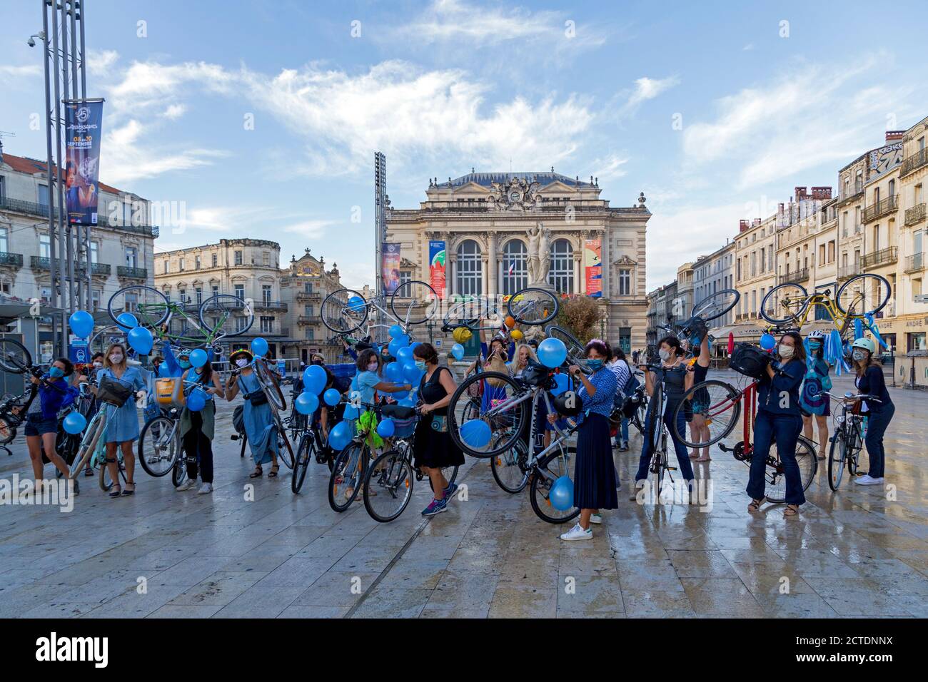 Fancy Women Bike Ride 2020, Place de La Comedie in Montpellier France ...