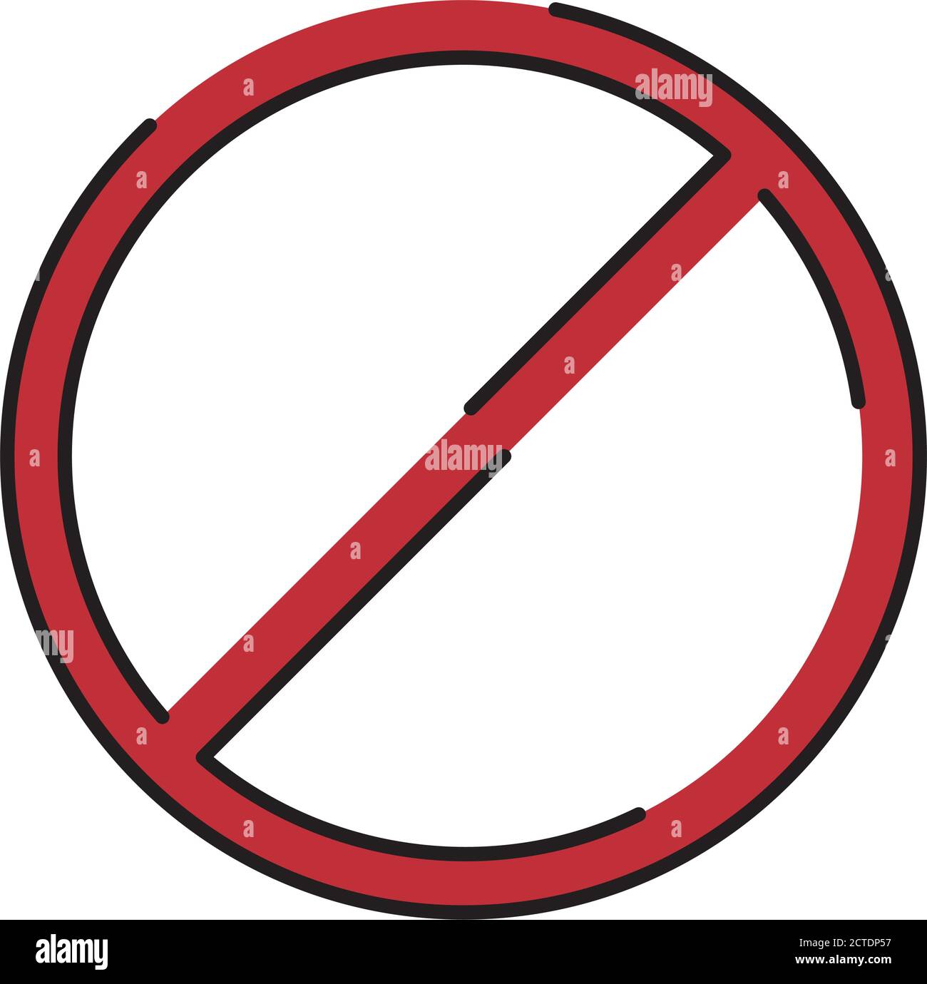 Isolated forbidden sign icon. Stop symbol - Vector Stock Vector Image ...