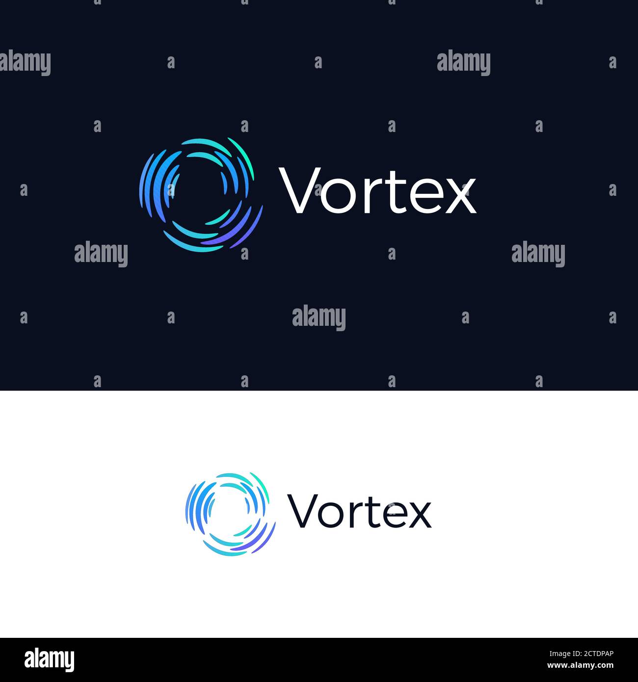 Dynamic spinning circle, logo template for businesses and startups ...