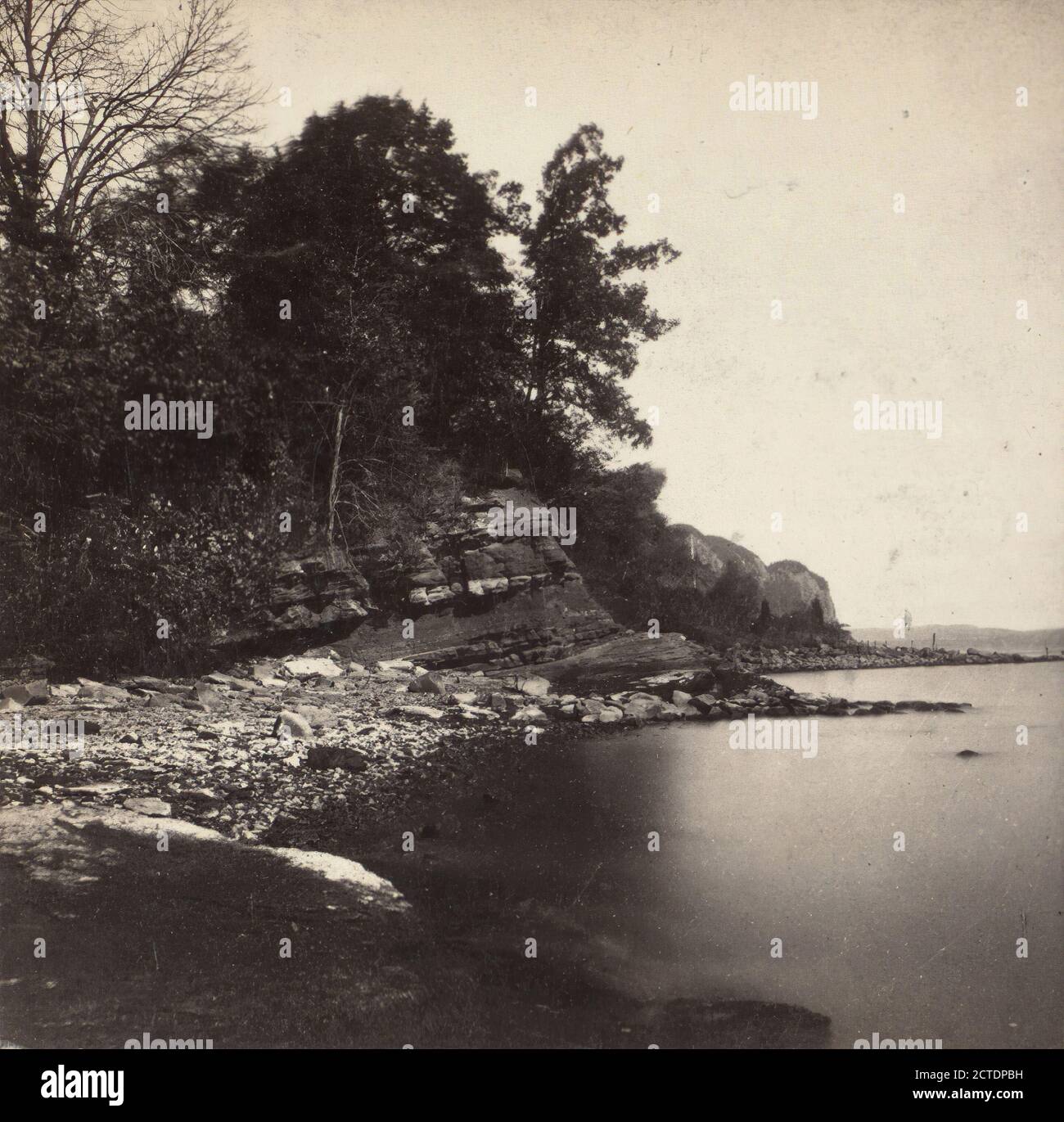 Sand stone point, Hudson River, Rockland Co., N.Y., Bierstadt Brothers ...