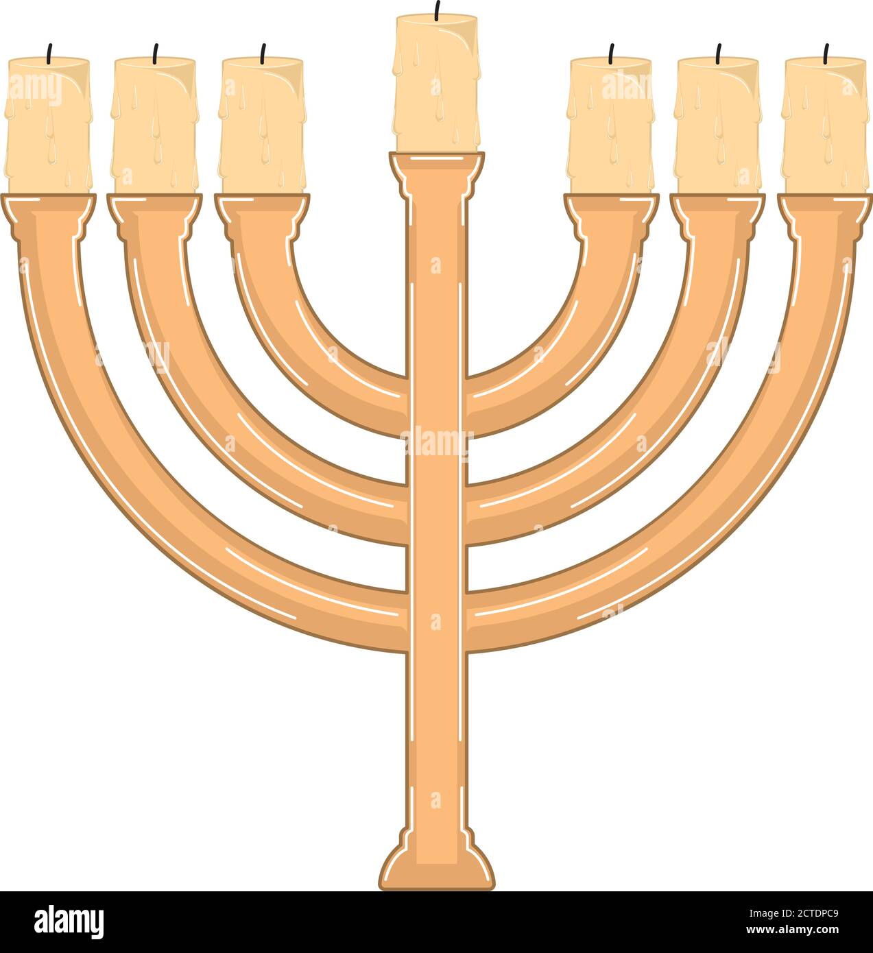 Isolated menorah icon. Cultural and religious symbol - Vector Stock ...