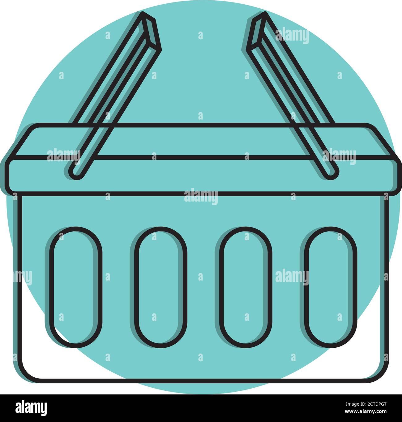 Empty shopping basket icon. Market basket icon - Vector Stock Vector ...