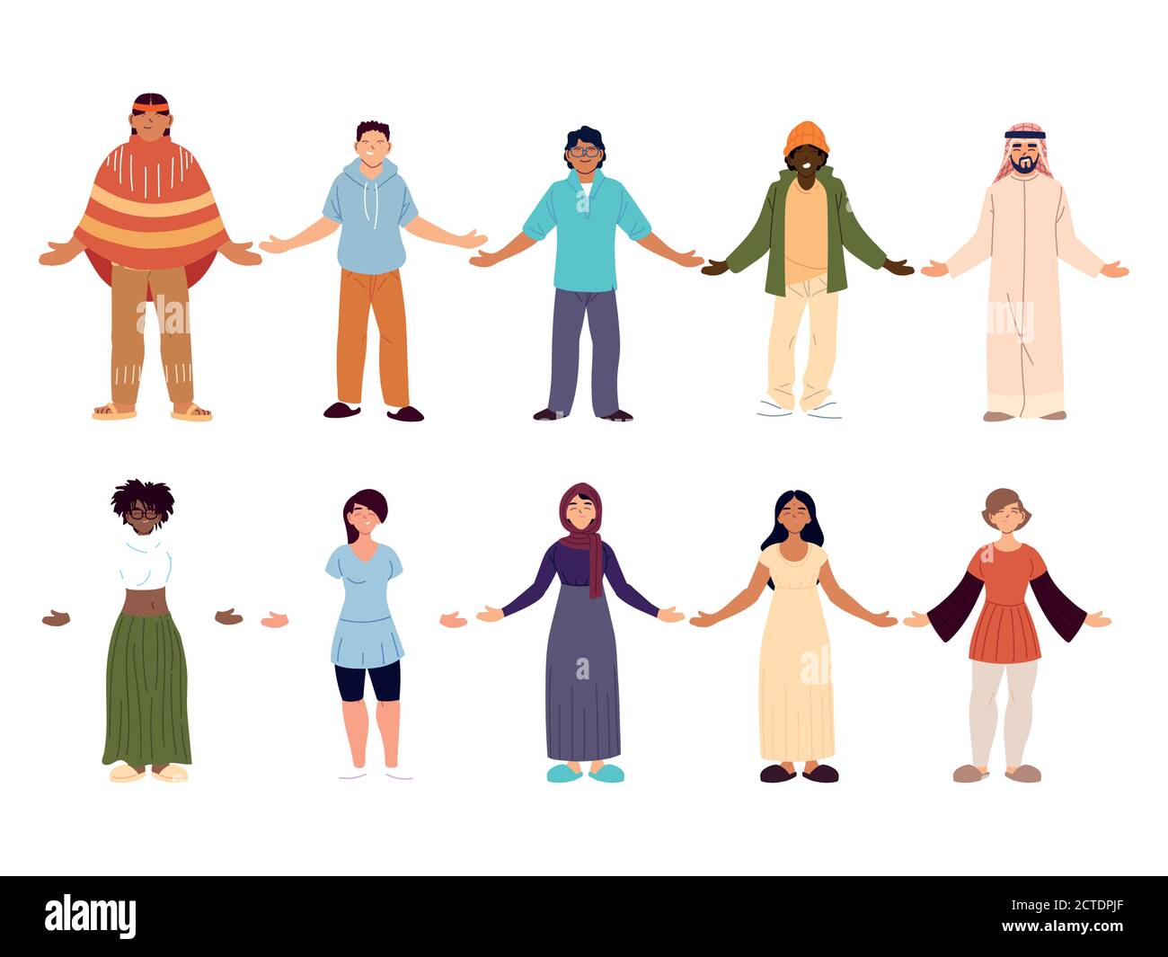 Multicultural ethnic profile Cut Out Stock Images & Pictures - Alamy
