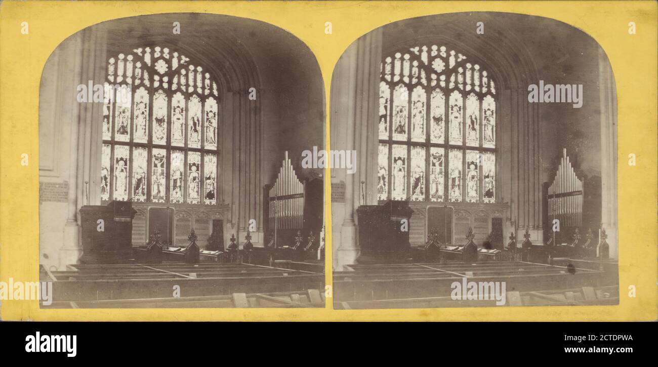 Window of Trinity Church., 1865, New York (State), New York (N.Y ...