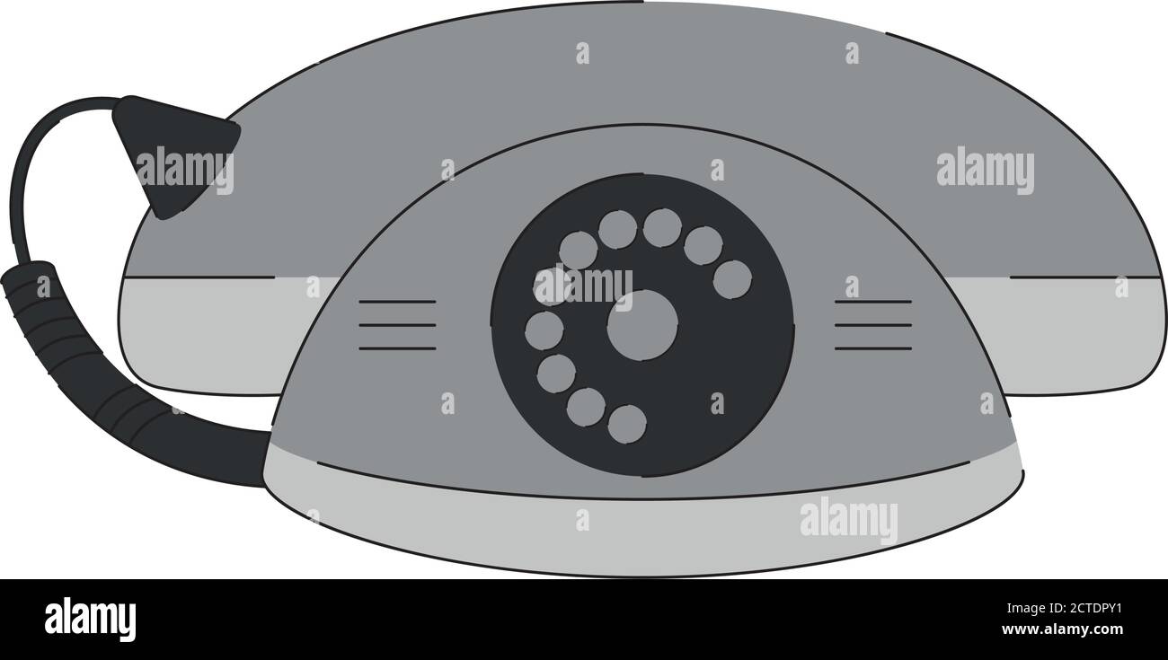 Isolated retro vintage telephone. Old technology - Vector Stock Vector ...