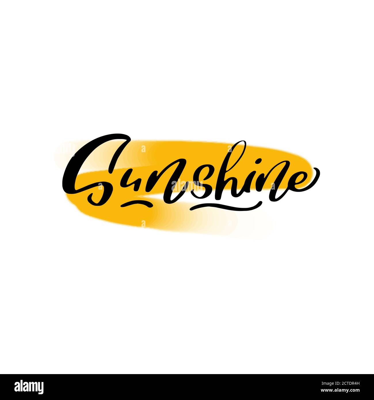 Sunshine lettering wrote by brush. Sunshine calligraphy Stock Vector ...