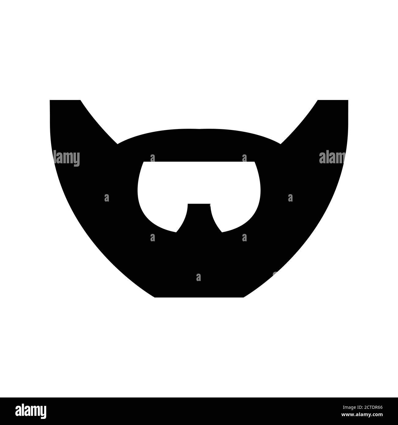 Beard close-up, minimalist vector illustration symbol Stock Vector ...