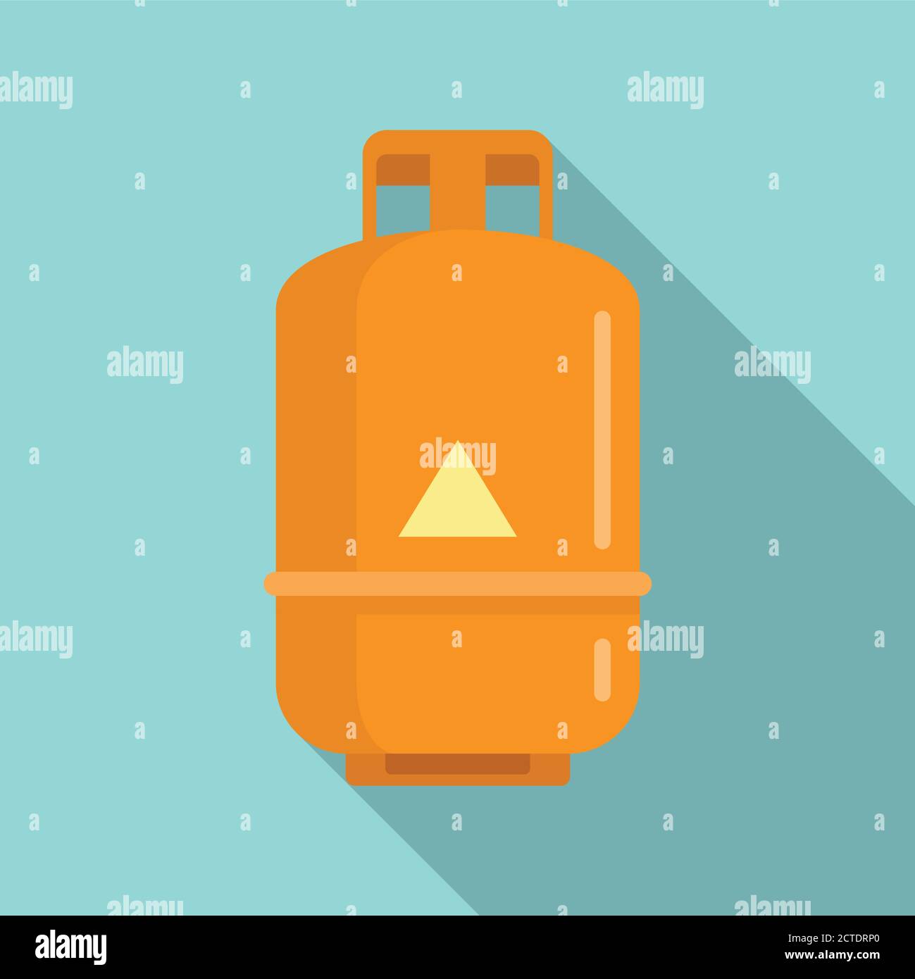Gas cylinder propane icon. Flat illustration of gas cylinder propane ...