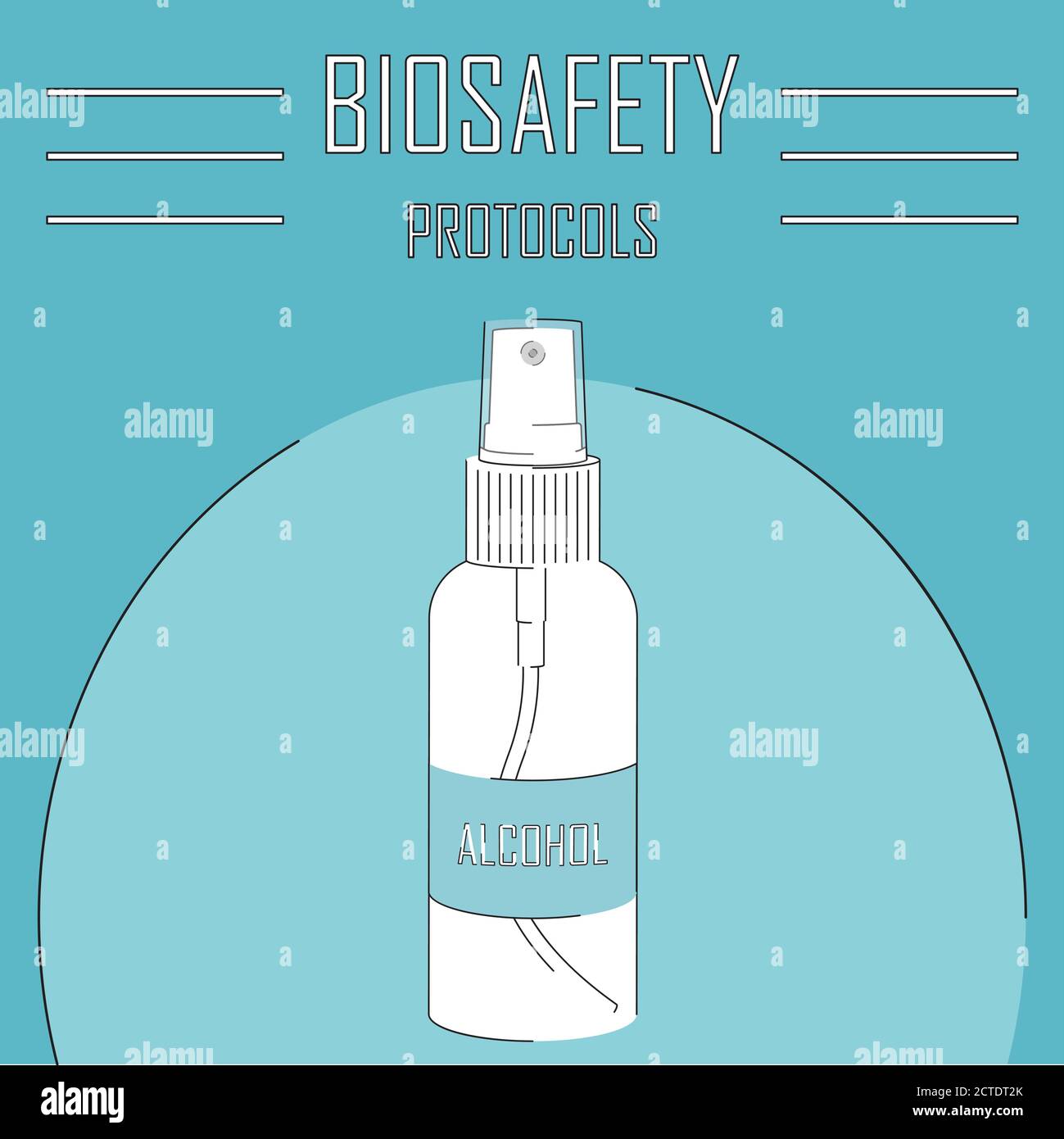 Biosafety protocols poster. Make use of alcohol - Vector Stock Vector ...