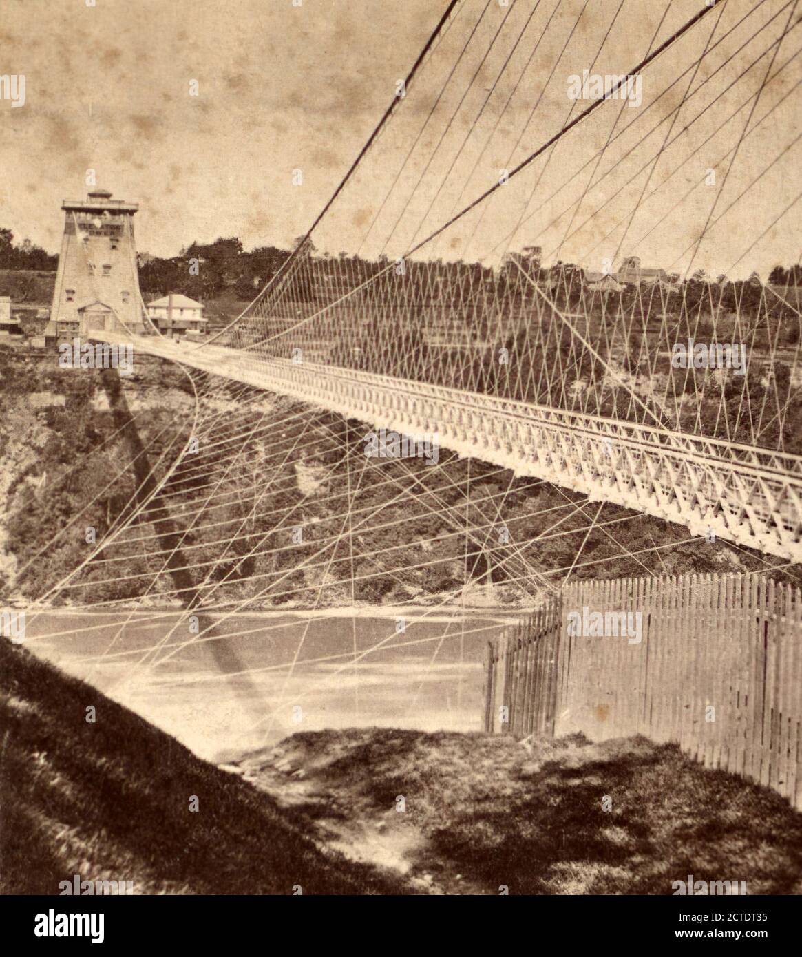 New suspension bridge, Niagara Falls., New York (State), Niagara Falls ...