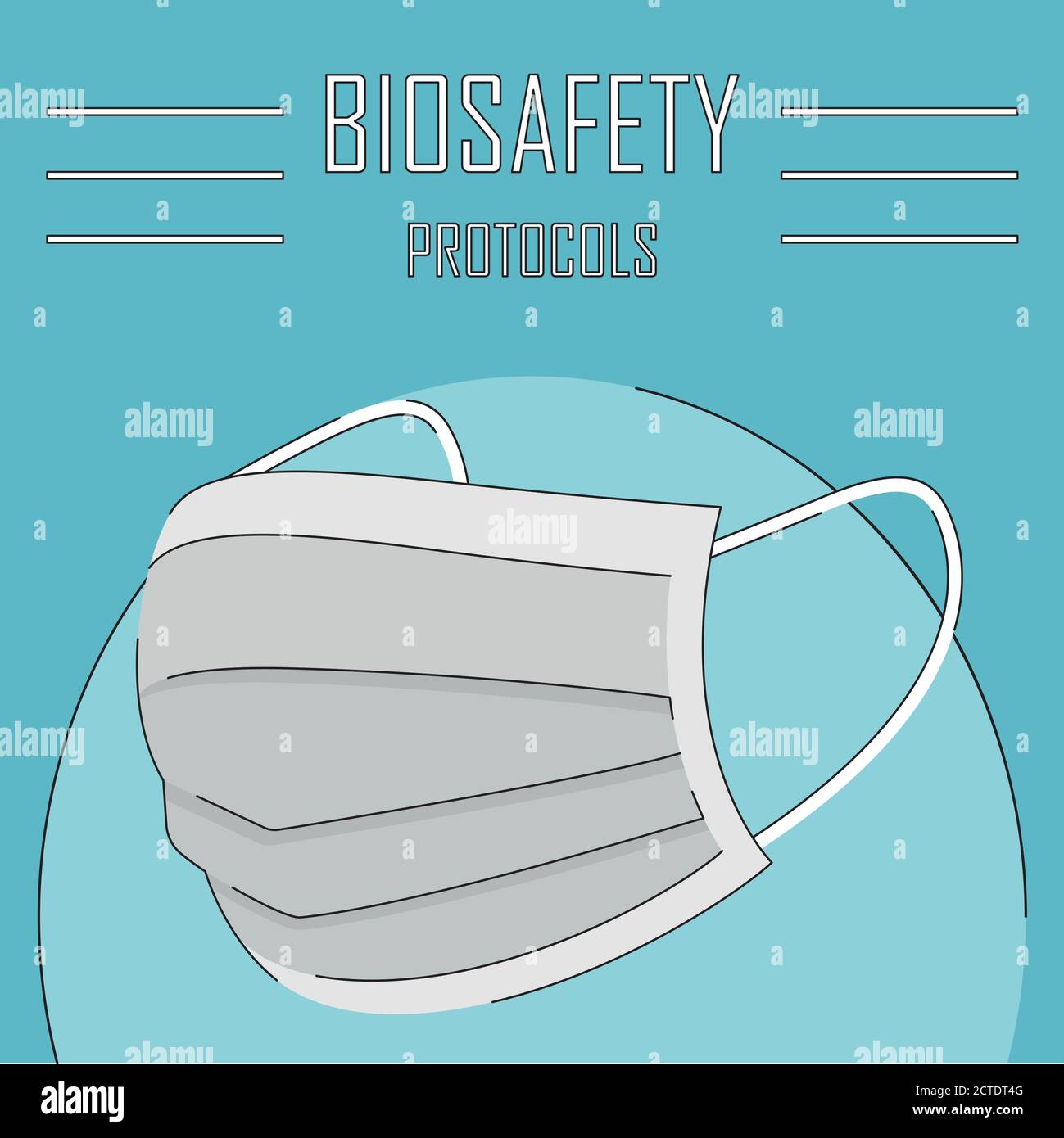 Biosafety protocols poster. Wear face mask - Vector Stock Vector Image ...
