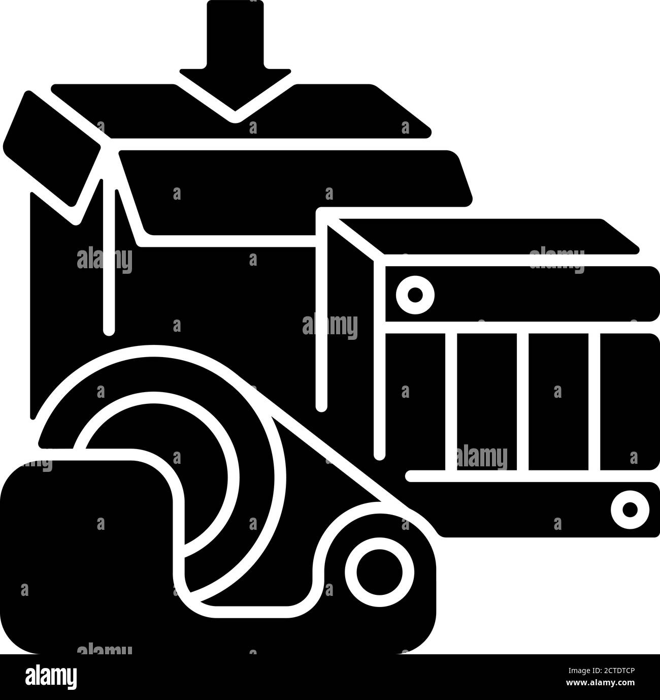 Shipping supplies black glyph icon Stock Vector Image & Art - Alamy