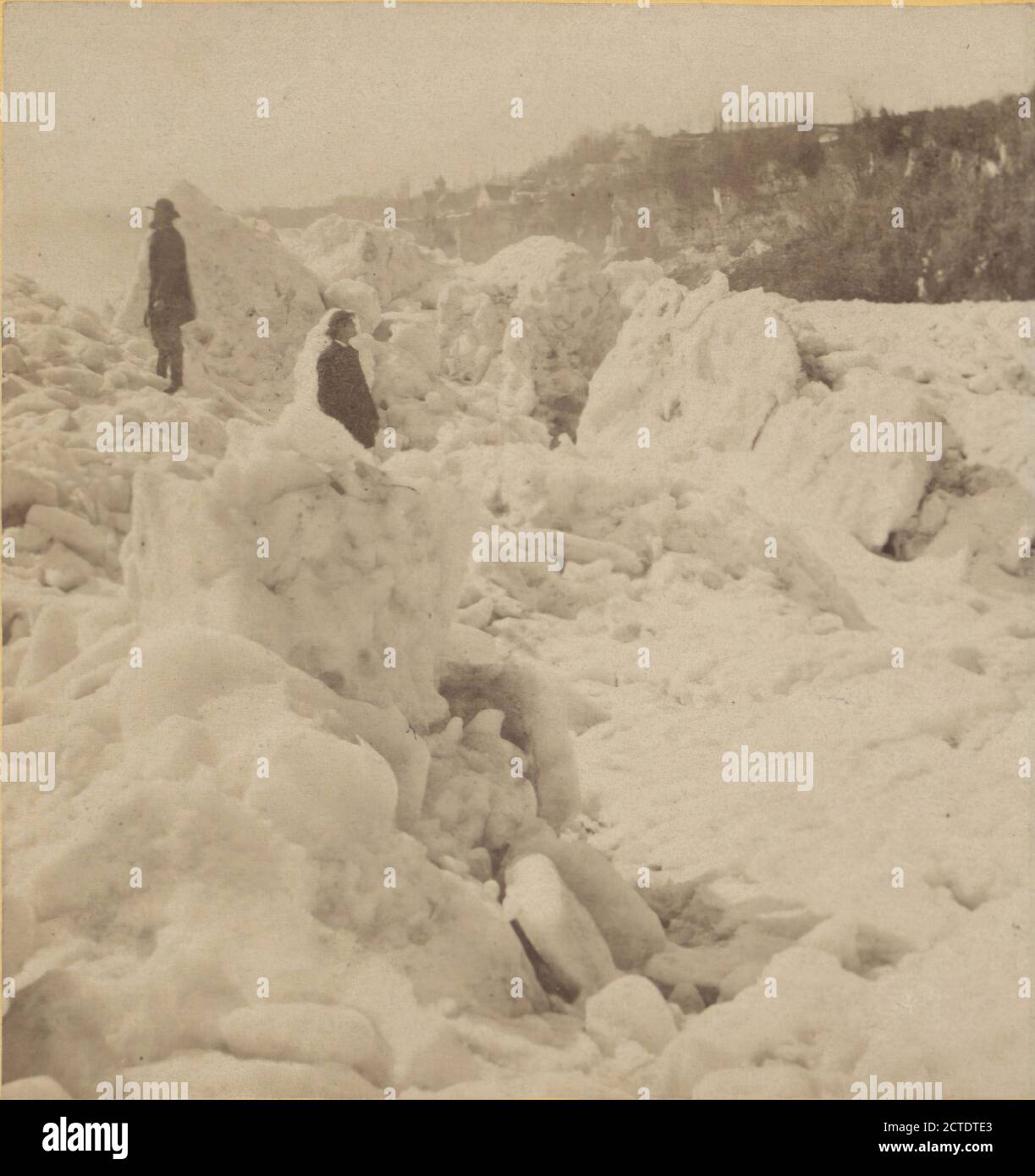 Niagara Falls, ice bridge below the falls., New York (State), Niagara ...