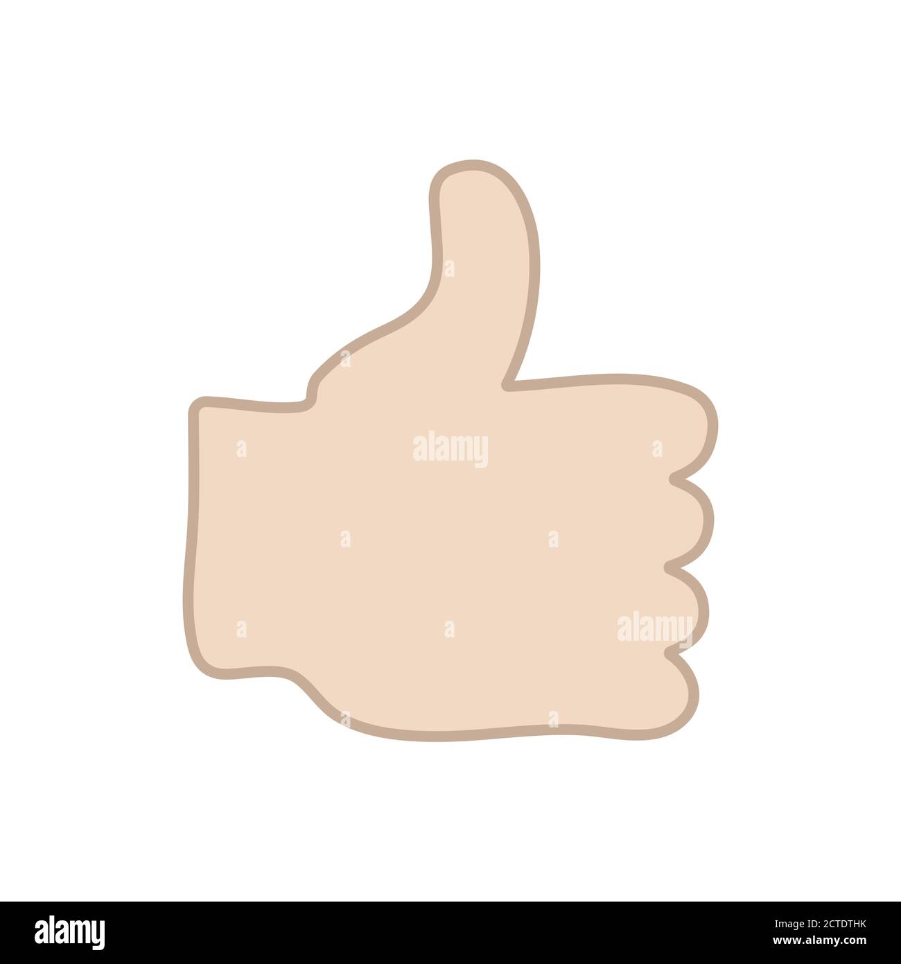 Thumbs up gesture, symbol for like, good or ok, cartoon vector ...