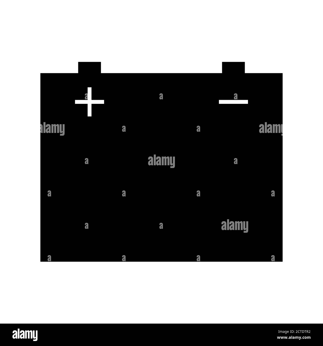 Big battery sign, symbol for car or boat battery, simple flat vector ...