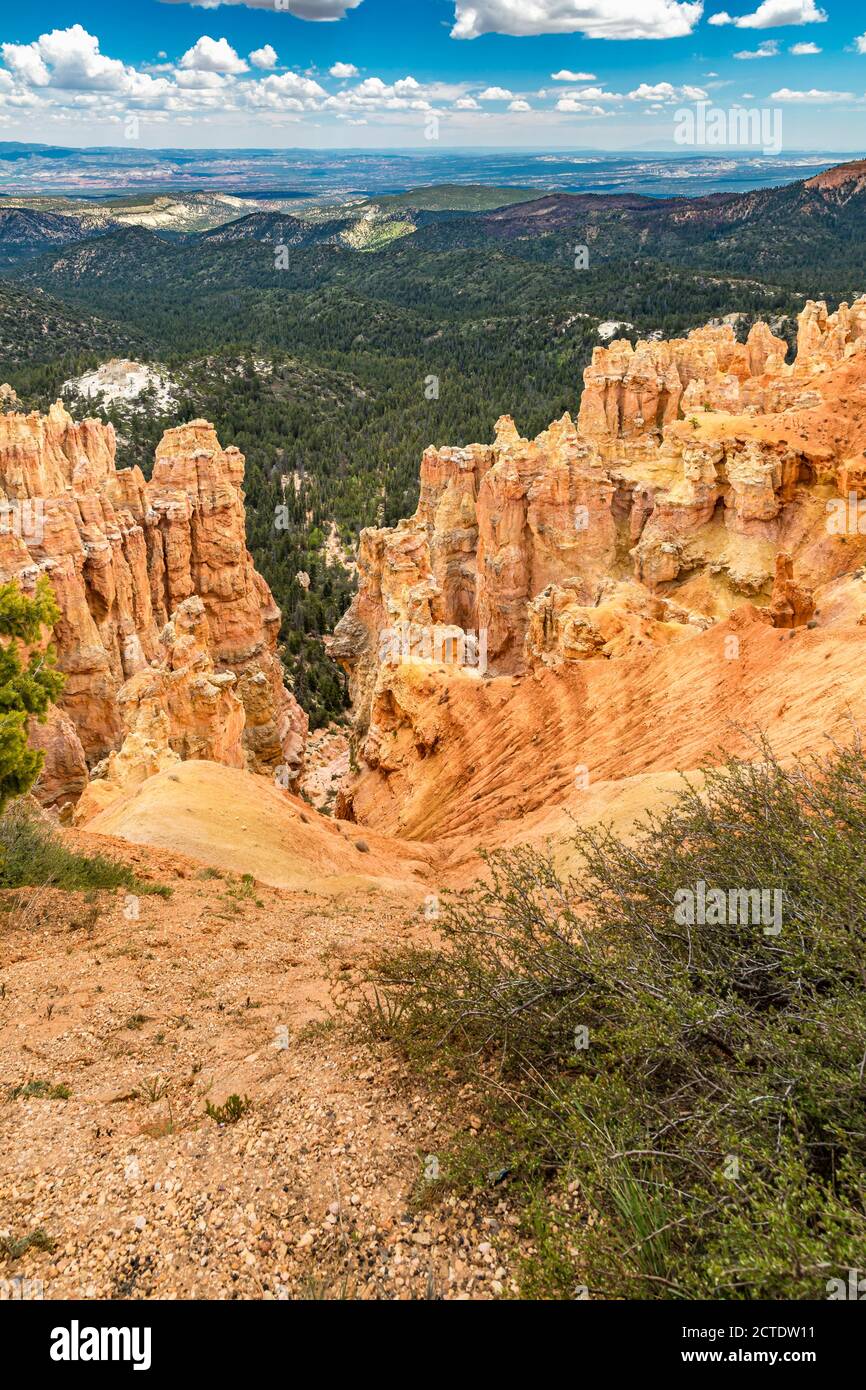 Ponderosa Point Overlook in Bryce Canyon National Park, Utah Stock ...