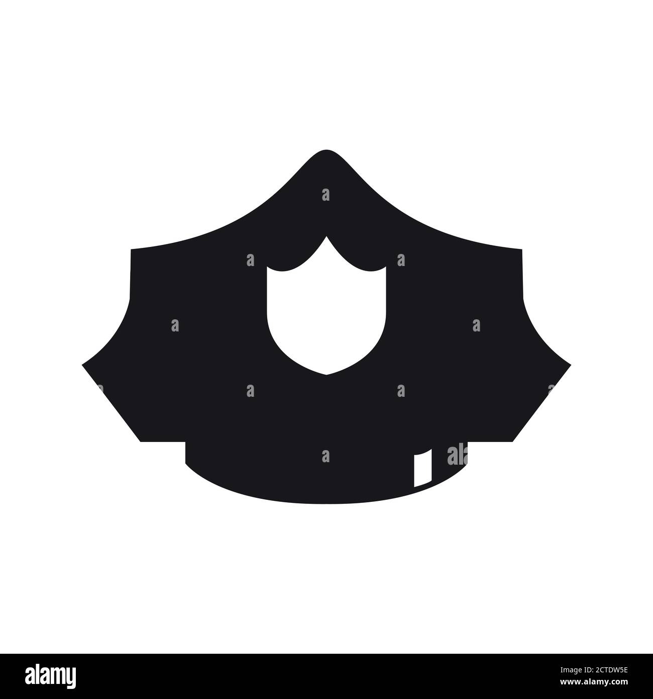 Police hat, simple flat vector illustration design Stock Vector Image ...