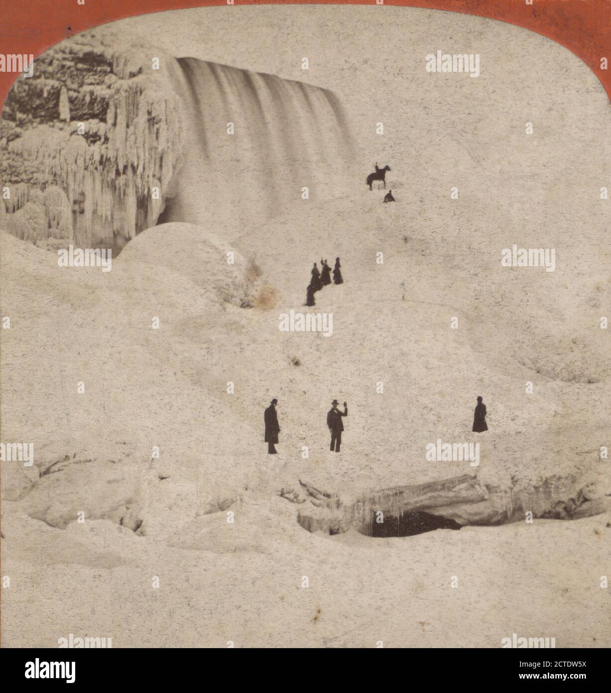 Andrew Wallace and his horse on summit of Great Ice Mountain., Curtis ...