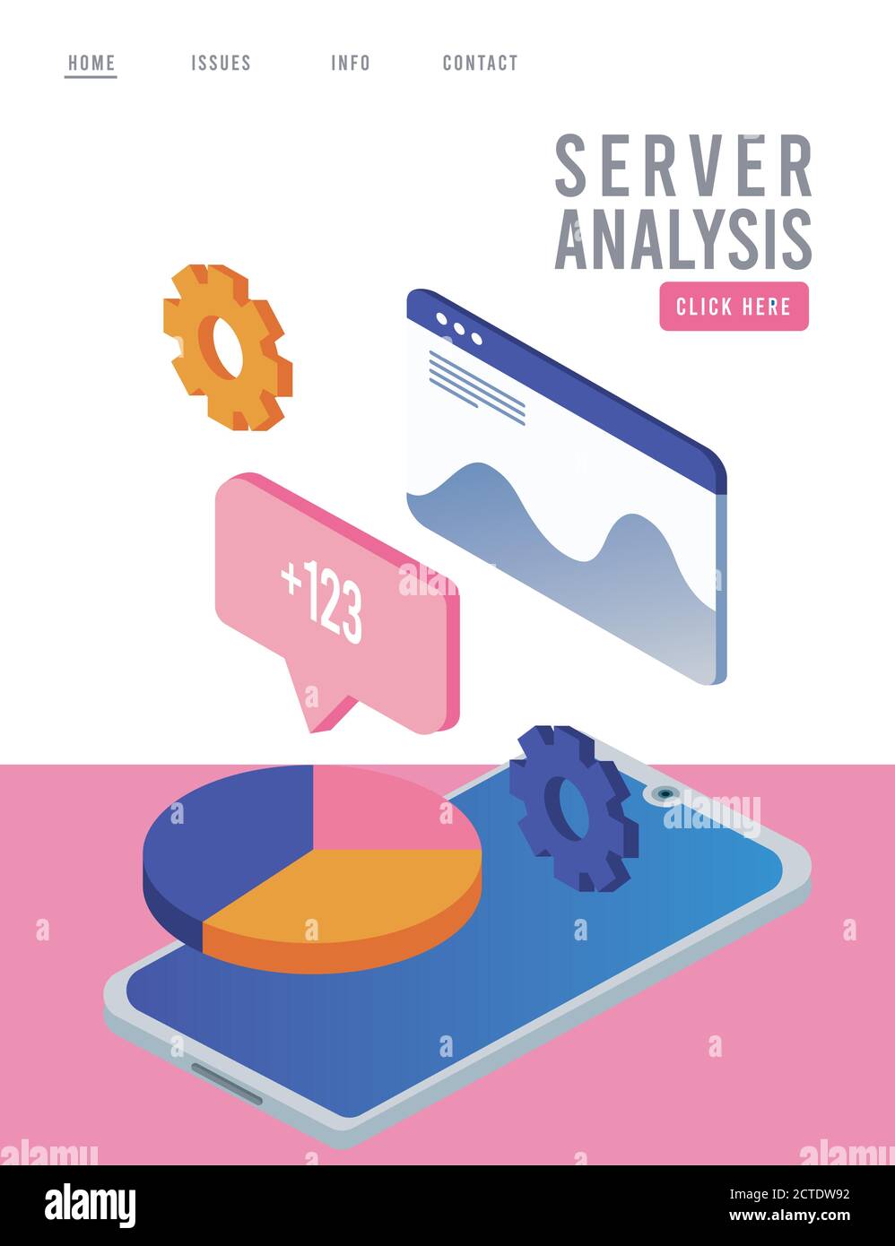 data analysis technology with smartphone and statistics infographic ...