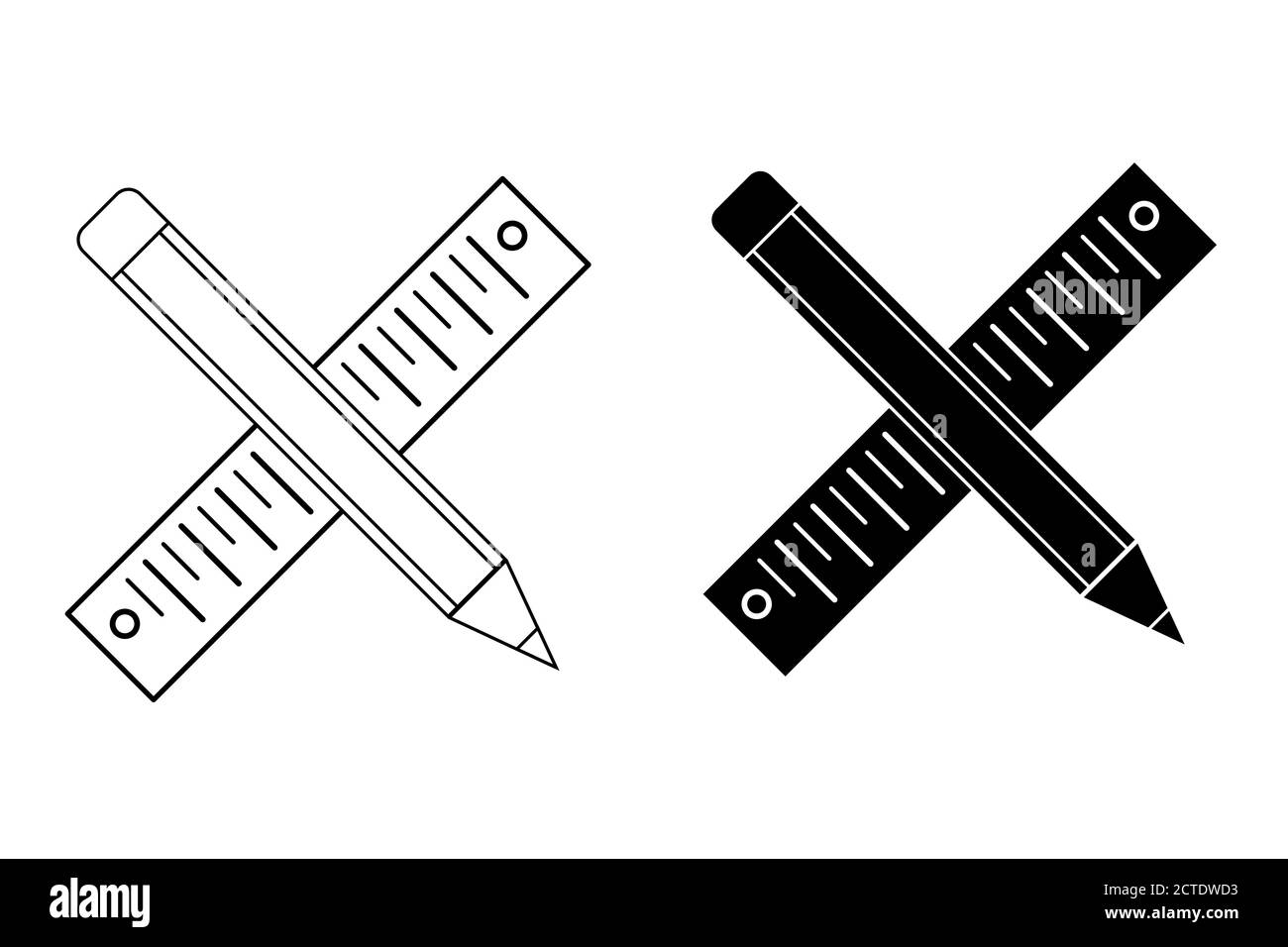 Ruler outline Stock Vector Images - Alamy