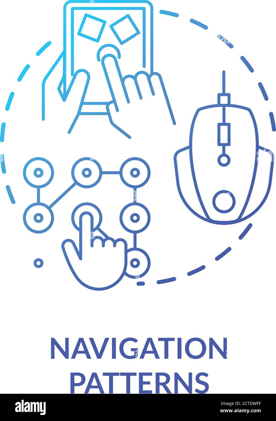 Navigation patterns concept icon Stock Vector Image & Art - Alamy