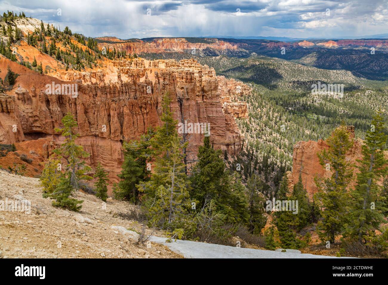 Rainbow Point Overlook in Bryce Canyon National Park, Utah Stock Photo ...