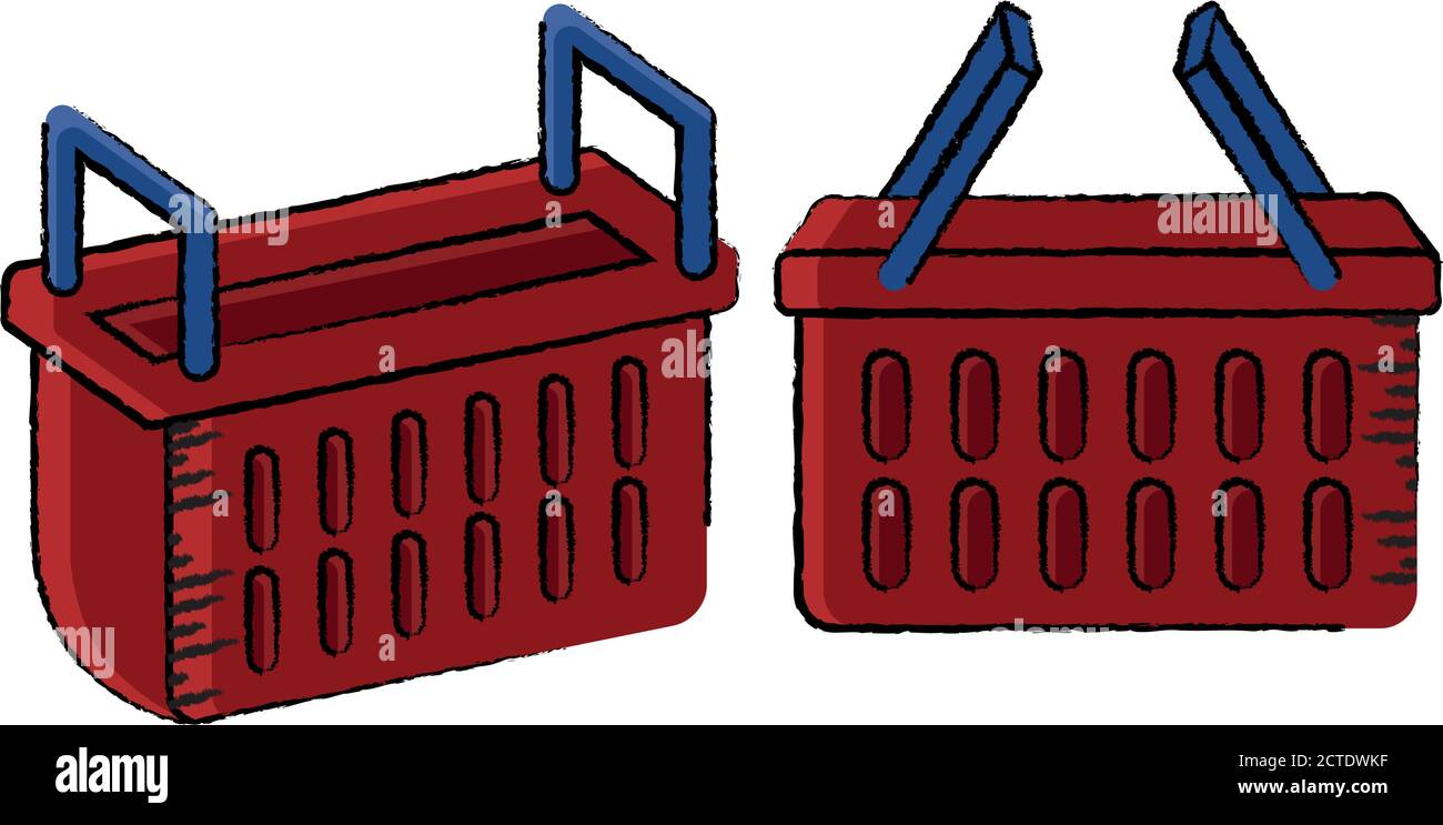 Empty shopping basket icon. Market basket icon - Vector Stock Vector ...