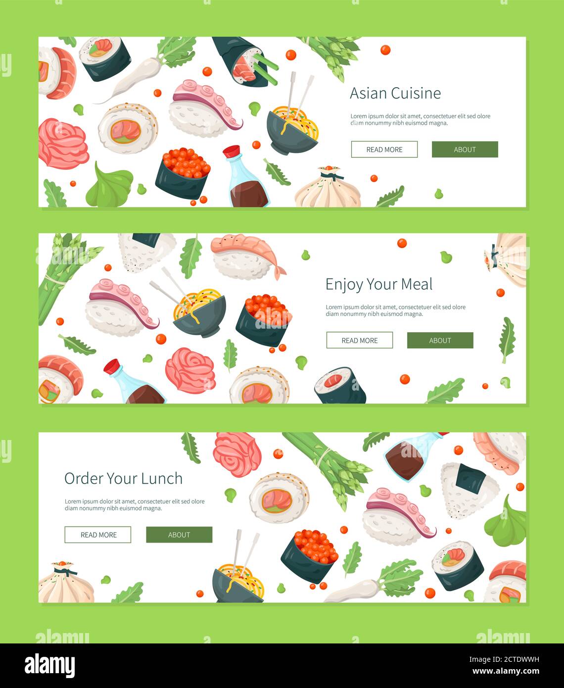 Horizontal banners website design Stock Vector Images - Alamy